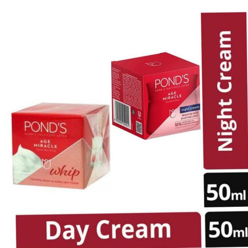 Jual Ponds Age Miracle 50 Gr Day Night Cream ORIGINAL-BPOM | Shopee ...