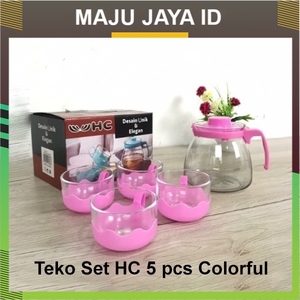 Jual HC Teapot Set 5 Pcs / Teko set / Teko kaca / Cangkir kopi / Teapot ...