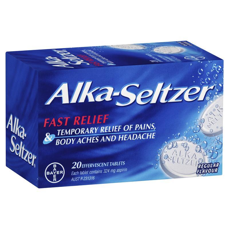 Jual Alka-Seltzer Regular Effervescent 20 Tablets | Shopee Indonesia
