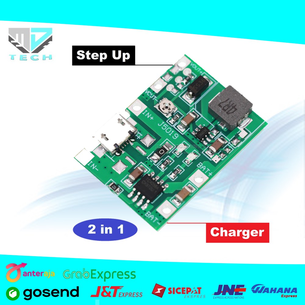 Jual Li-ion Battery Charger Board 18650 DC-DC Step Up Boost Module ...