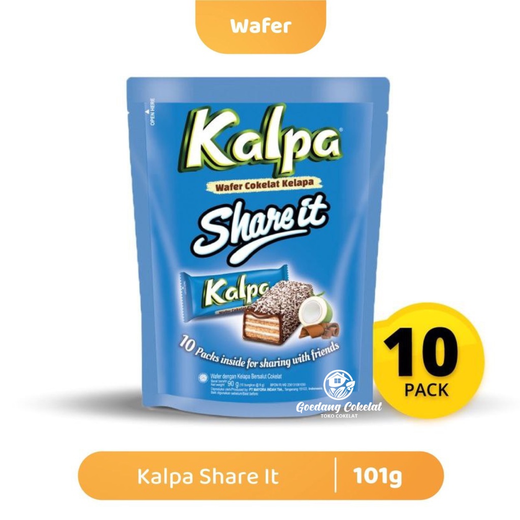 Jual Kalpa Share It Wafer Coklat Kelapa 1 Pouch Isi 10 Pcs 90g | Shopee ...