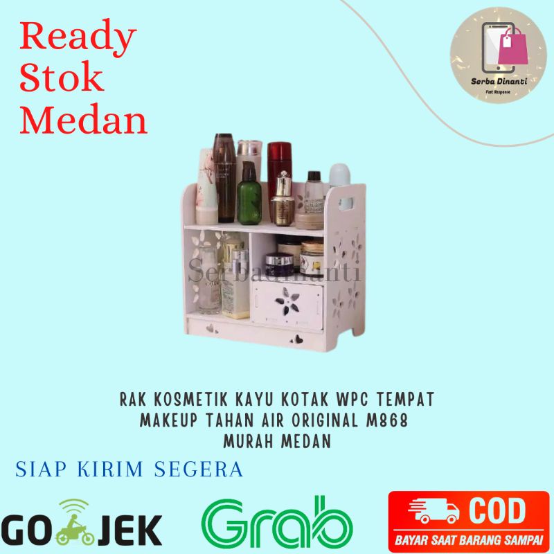 Jual Rak Kosmetik Kayu Kotak WPC Tempat Makeup Tahan Air Original M868 ...