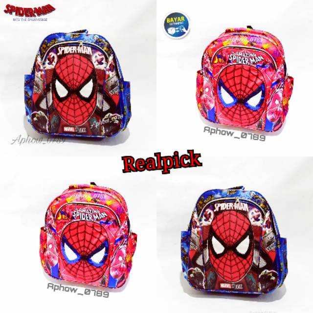 Jual Ransel anak murah meriah / Ransel Spiderman LED / Ransel karakter ...