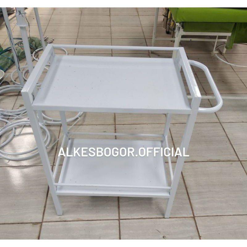 Jual Trolley Instrumen 2 Susun | Troli Instrument 2 rak Pipa Besi PC ...