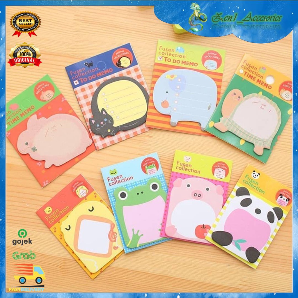 Jual {ZEN1} STICKY NOTES KARAKTER ANIMAL / STICKY NOTE MEMO PAD / POST ...