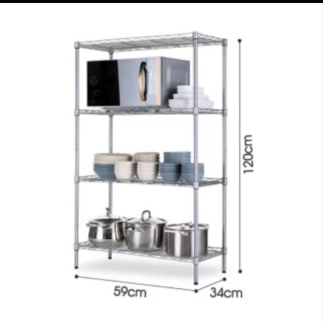 Jual RAK BESI KRISBOW 4 SUSUN | Shopee Indonesia