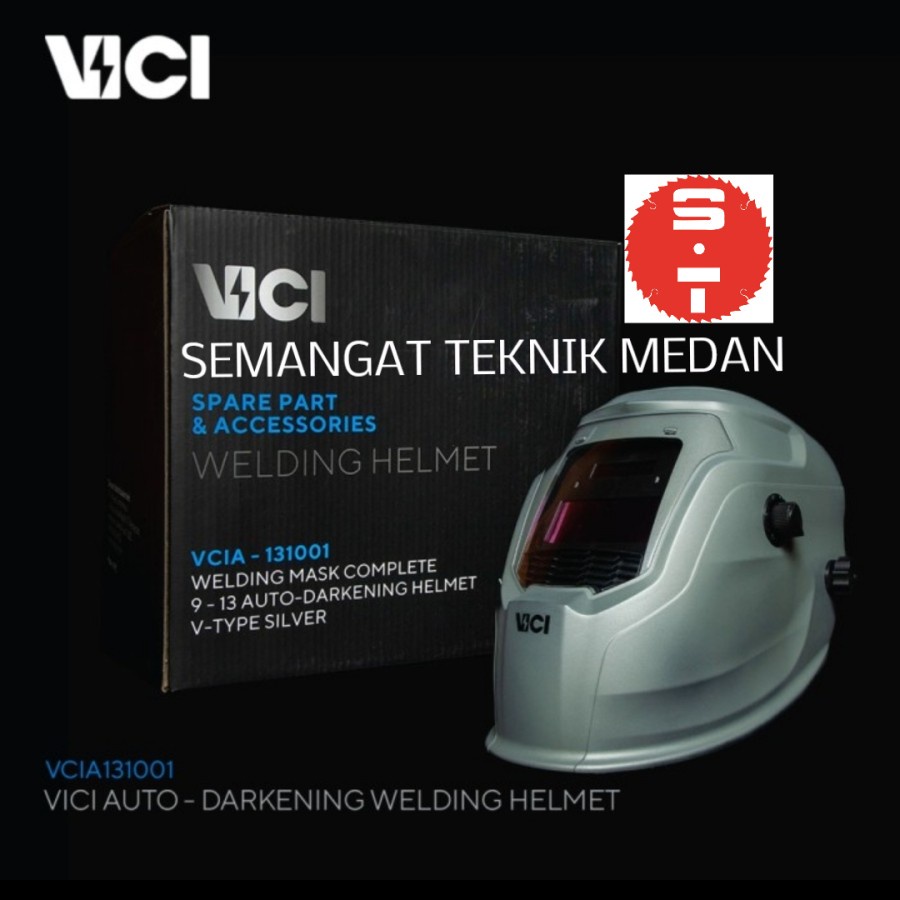 Jual HELM KEDOK LAS OTOMATIS AUTO WELDING MASK AUTO DARK FULL FACE VICI ...