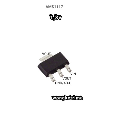 Jual IC AMS1117 1.8V 1A AMS1117-1.8 1.8 VOLT VOLTAGE REGULATOR | Shopee ...