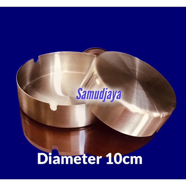 Jual asbak bulat/ ashtray cafe/ asbak stainless diameter 10cm | Shopee ...