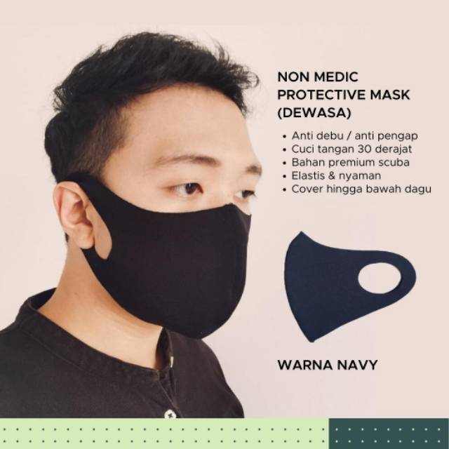 Jual Masker SCUBA Premium ( Warna Navy) Bisa dicuci!! | Shopee Indonesia