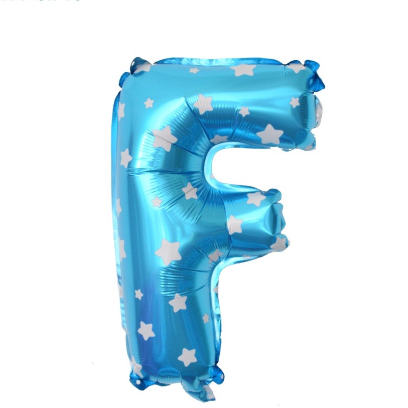 Jual DINOSO Balon Foil Huruf Biru 16 Inch 40cm A-Z Angka Biru 0-9 Biru ...