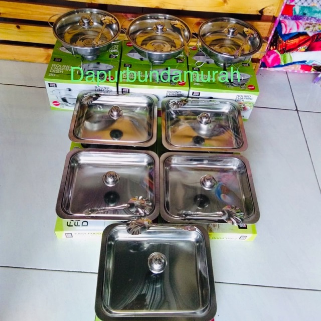 Jual Set prasmanan stainless full kaca 3b+5 k | Shopee Indonesia