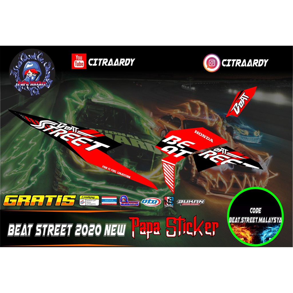 Jual Striping BEAT STREET 2020 / Beat Fi All New F1 ESP CBS ISS Variasi ...