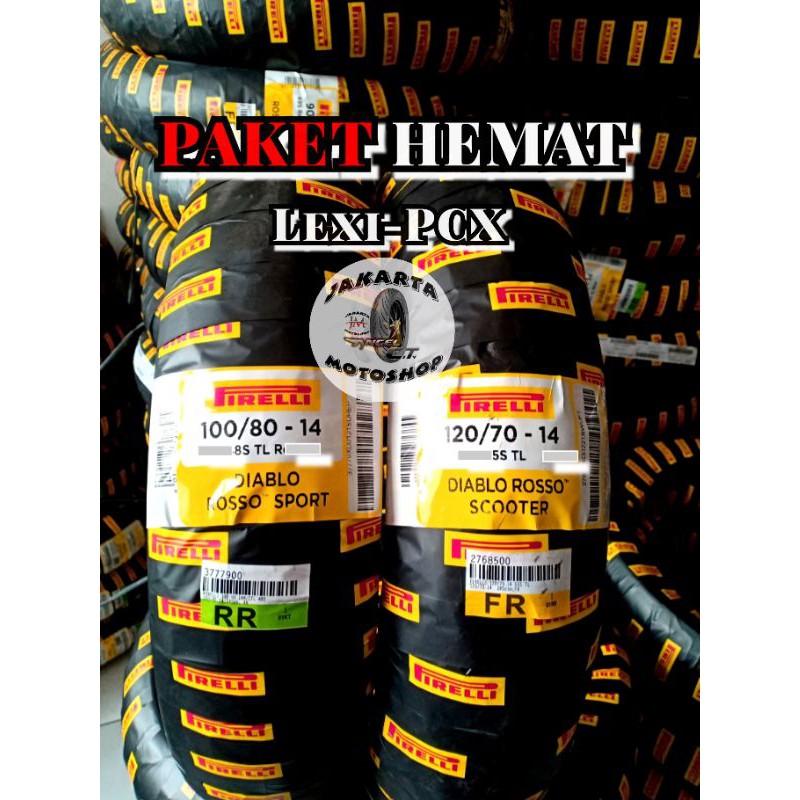 Jual PAKET HEMAT Ban Lexi PCX Aerox Vario 160 >PIRELLI Diablo Rosso 100 ...