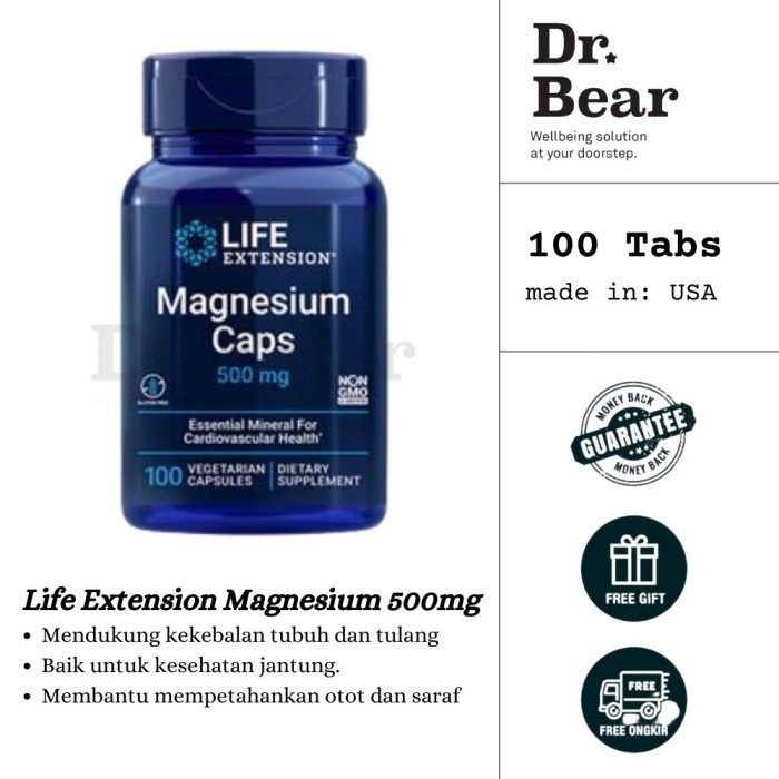 Jual Life Extension Magnesium 500mg - 100 Caps | Shopee Indonesia