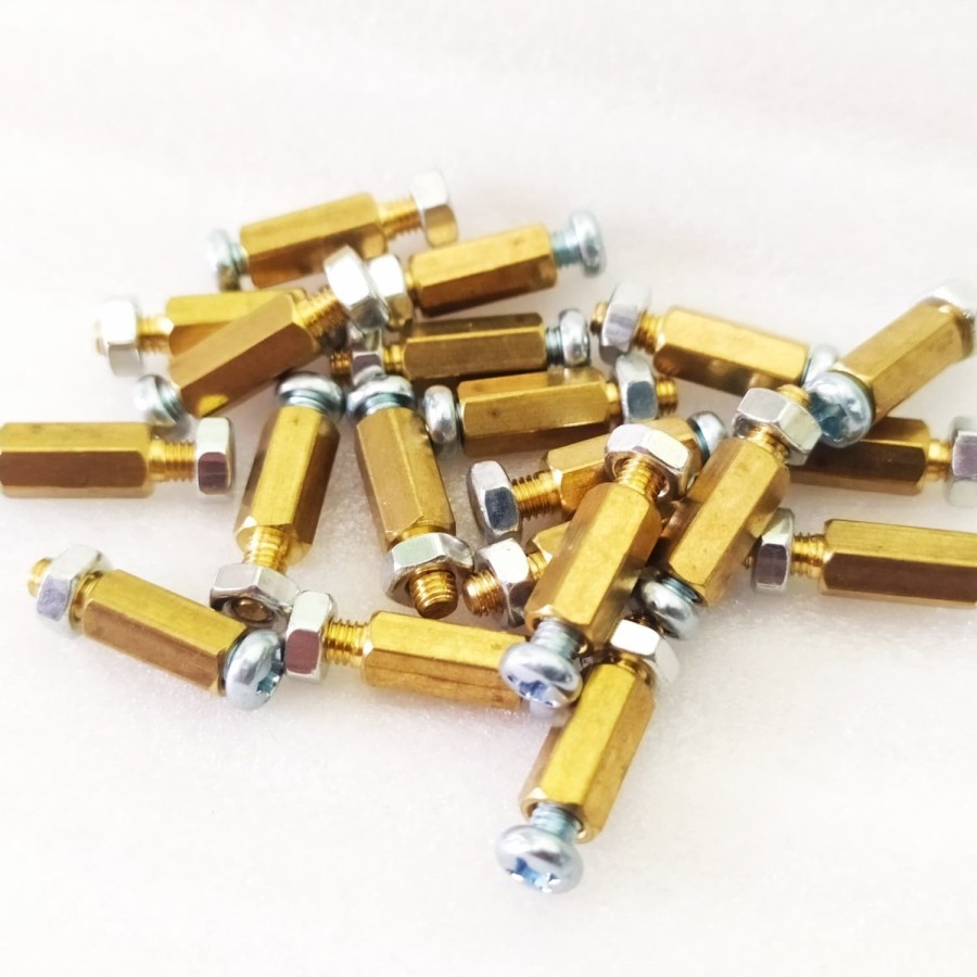 Jual SPACER KUNINGAN 5MM 10MM / SPICER BESI KUNINGAN 0.5CM 1CM / SPICER ...