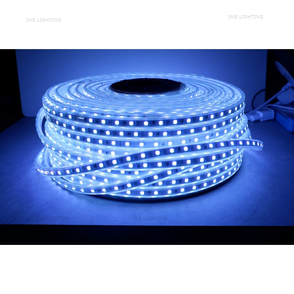 Jual LAMPU LED STRIP SELANG 5050 ASLI BAHAN TEBAL 10M 220v OUTDOOR 10 M ...