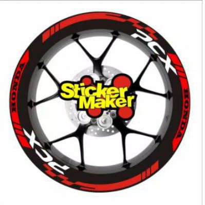 Jual sticker cutting list velg PCX. stiker pelek honda PCX 1set ...