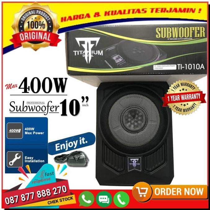 Jual Titanium Stealth Series Active Subwoofer 10 Inch (Sub Kolong Aktif ...