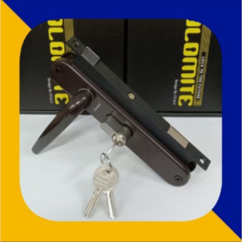 Jual Handle set pintu kawat nyamuk/handle pintu ekspanda warna coklat ...