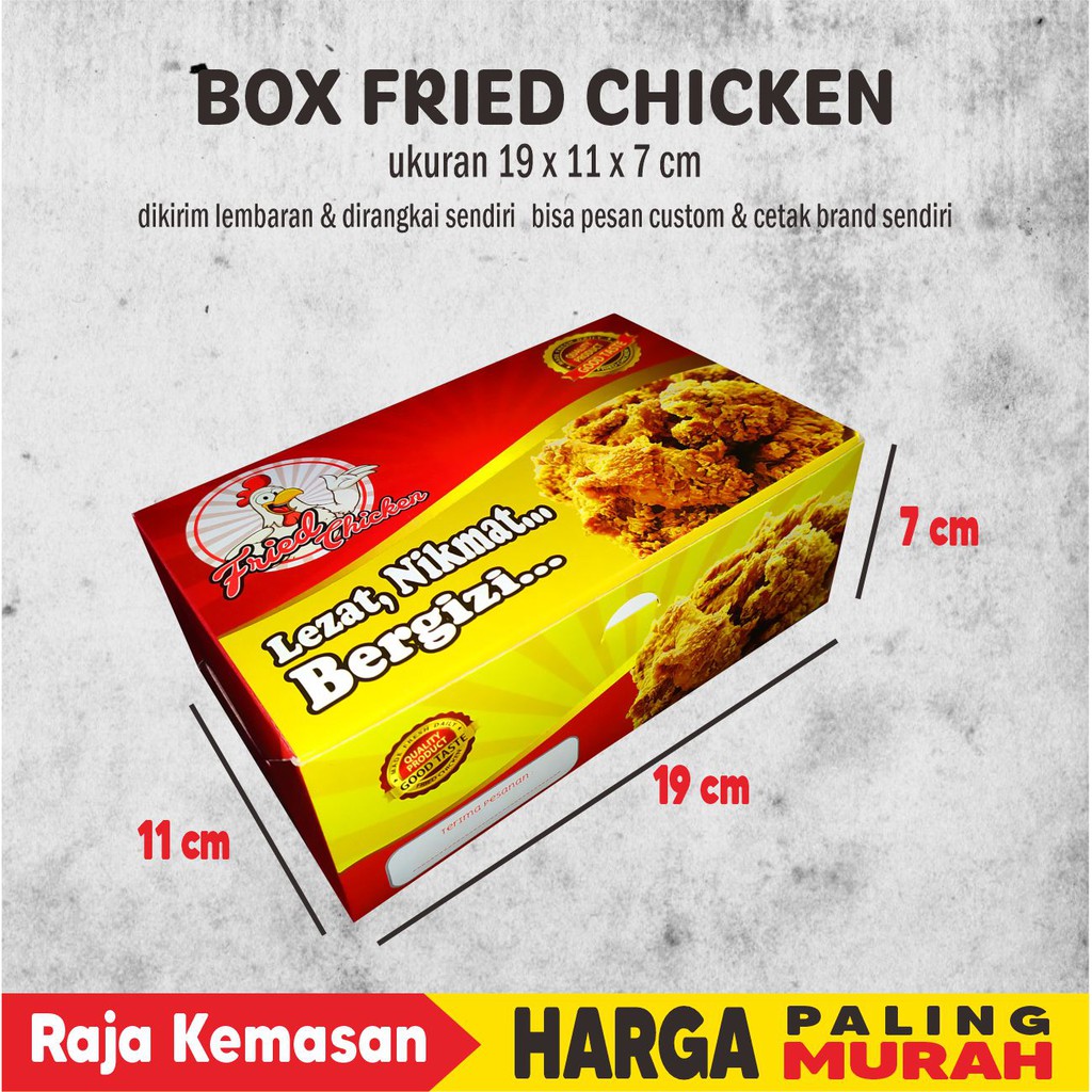 Jual BOX AYAM FULL COLOR (isi 50 pcs) | Shopee Indonesia