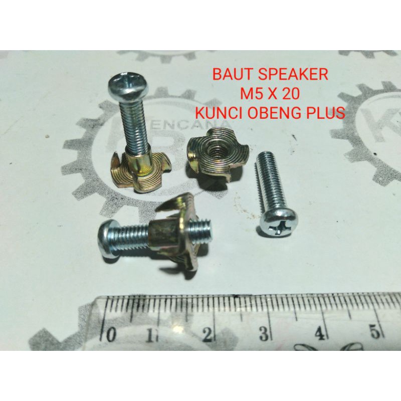 Jual BAUT SPEAKER M5 X 20 KUNCI OBENG PLUS PANJANG 2 CM | Shopee Indonesia