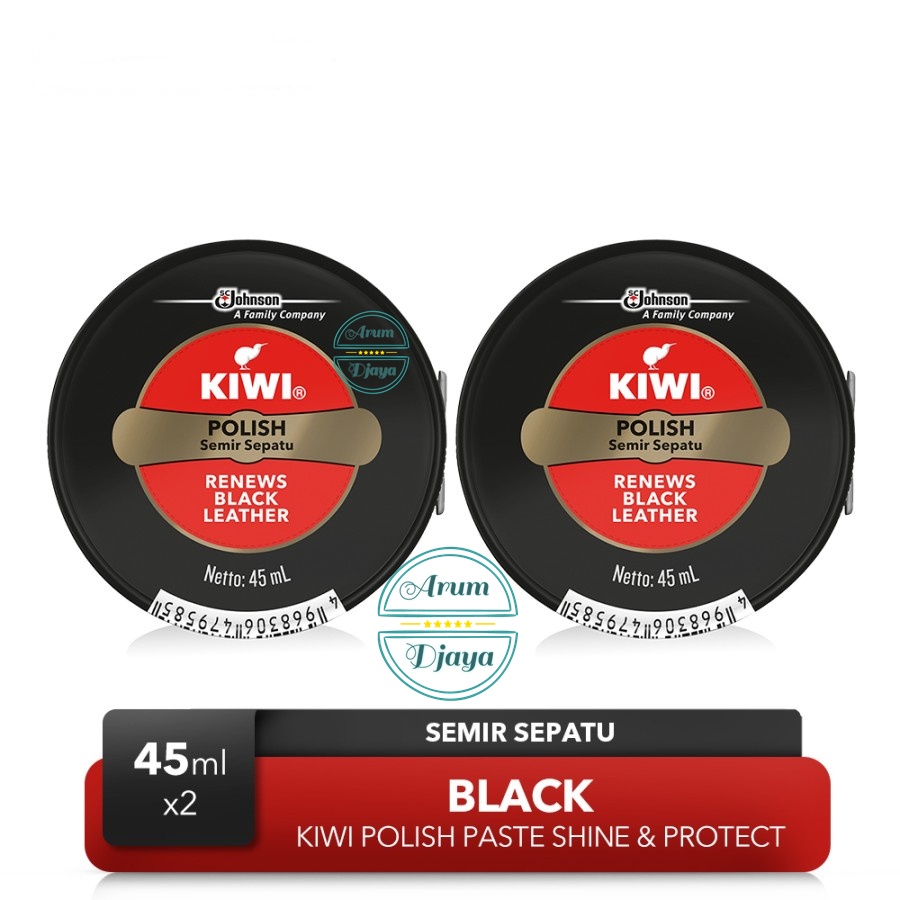 Jual Kiwi Semir Sepatu Hitam Kiwi Paste SP Shoe Polish Black 45mL x2 - TwinPack | Shopee Indonesia