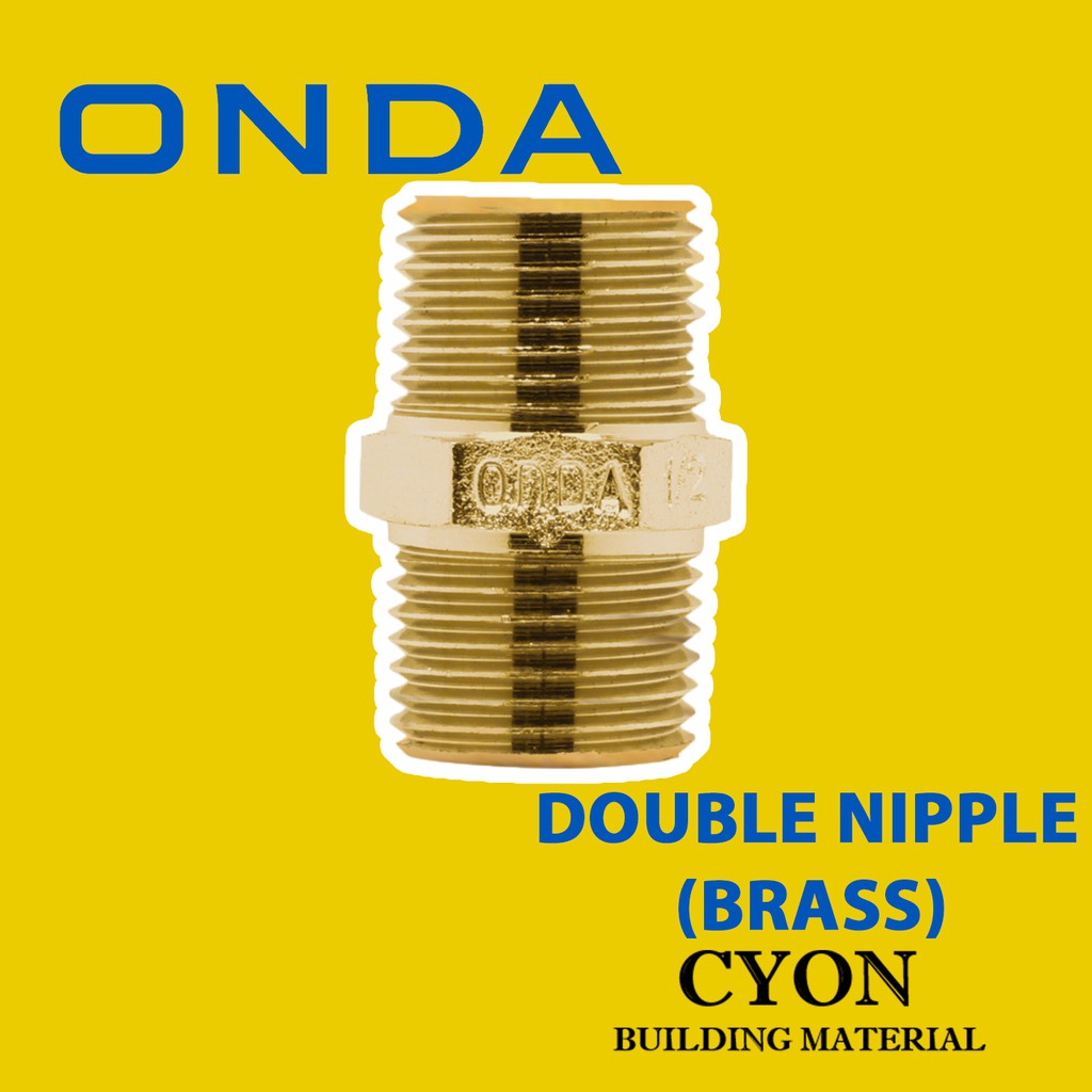 Jual ONDA DOUBLE NIPPLE (BRASS) 1" KUNINGAN DOBEL DOBLE NIPEL NIPLE | Shopee Indonesia