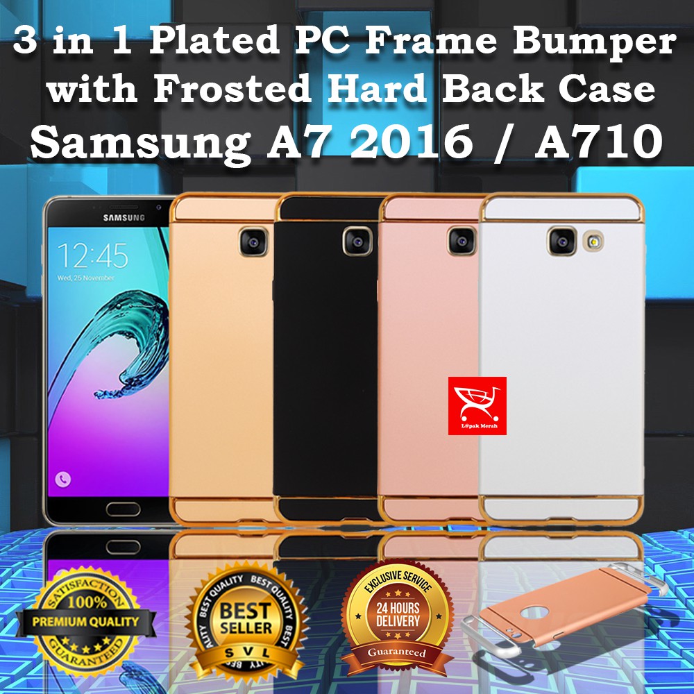 Jual Hardcase SAMSUNG A7 2016 Case 3 in 1 Plated Rubber Coating Luxury ...