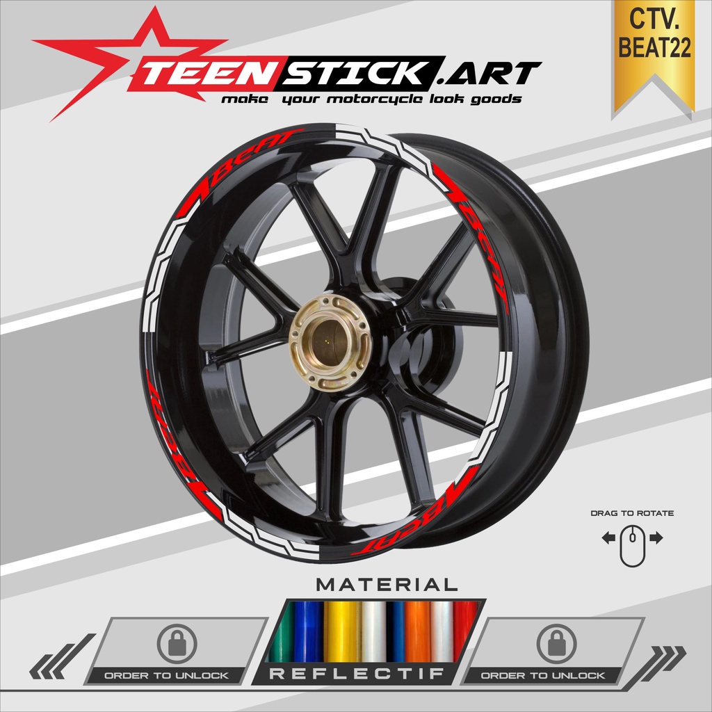 Jual CUTTING STICKER VELG BEAT 22 | Shopee Indonesia
