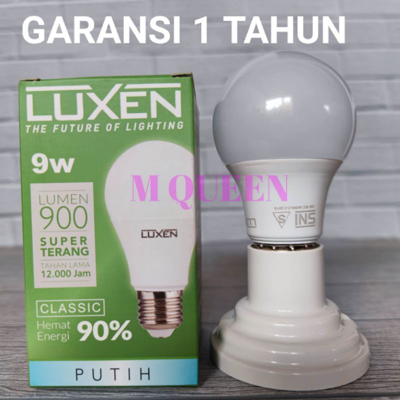 Jual LUXEN LAMPU LED BULB 9W 9 WATT CLASSIC PUTIH 6500K CDL | Shopee Indonesia