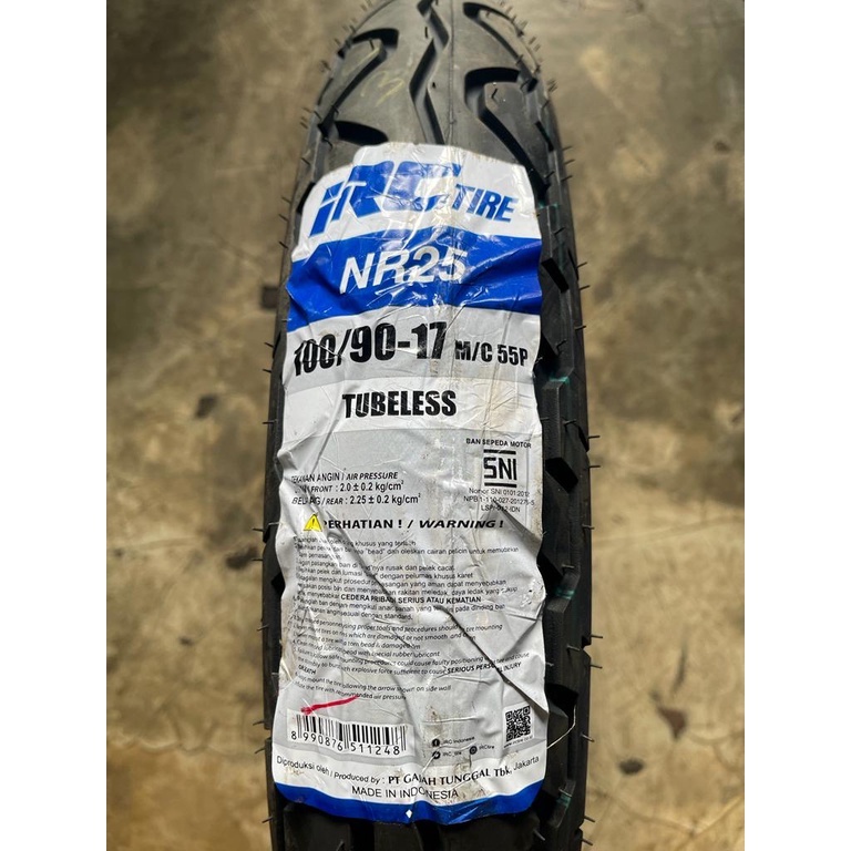 Jual BAN TUBELESS RING 17 UKURAN 100/90-17 BAN BELAKANG VERZA MERK IRC ...
