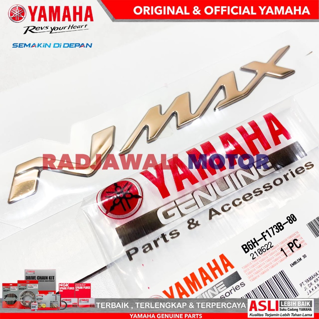 Jual EMBLEM BODY GOLD ALL NEW NMAX ASLI ORIGINAL YAMAHA B6H-F173B-80 ...