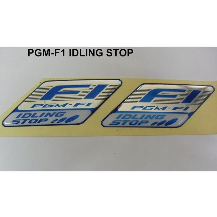 Jual Striping Stiker Emblem Motor Honda PGM F1 Idling Stop Timbul kemudomotor | Shopee Indonesia