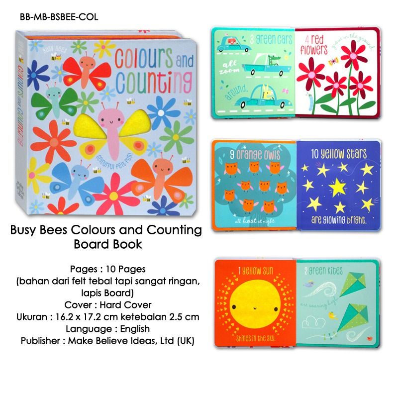 Jual Busy Bee Color and counting book | Shopee Indonesia