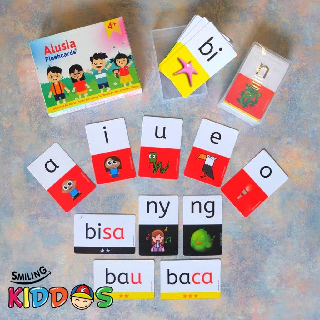 Jual ALUSIA FC - FLASHCARD Mainan Edukasi Anak Kartu Belajar Baca ...