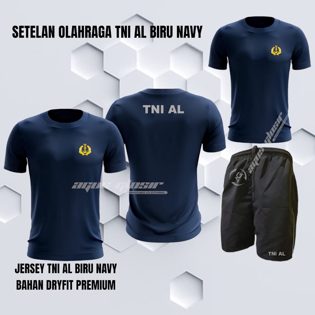 Jual BAJU/KAOS SETELAN JERSEY OLAHRAGA TNI AL BLUE NAVY || SETELAN KAOS JERSEY DAN CELANA TNI AL ...