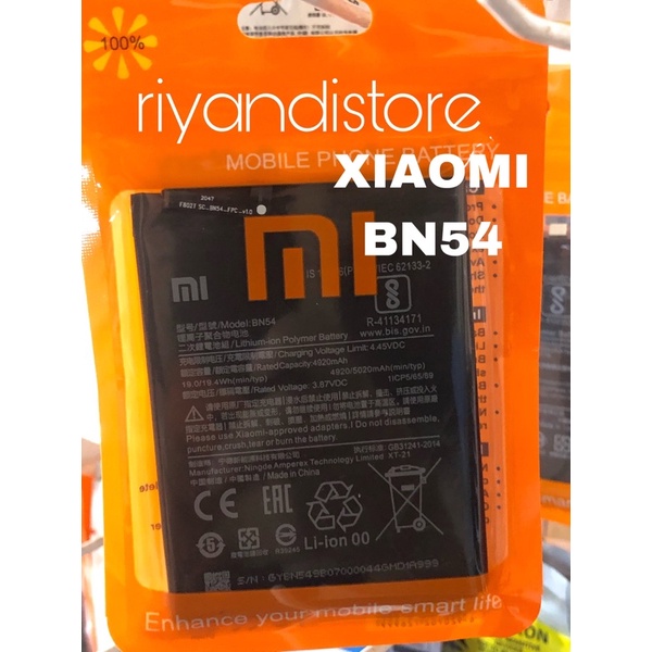 Jual Baterai Xiaomi Bn54 Redmi 9 Batre Redmi Note 9 BN-54 | Shopee ...