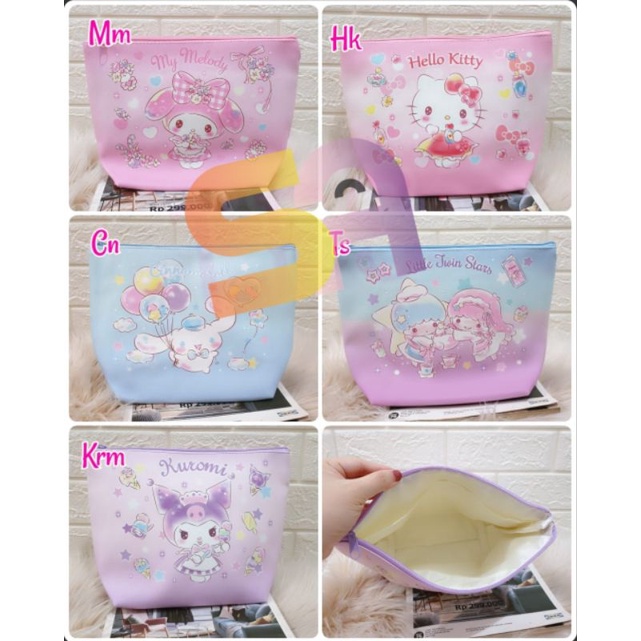 Jual POUCH SERBAGUNA SEMIKULIT LARGE SANRIO MYMELODY HELLOKITTY CINNAMONROLL TWINSTAR KUROMI ...