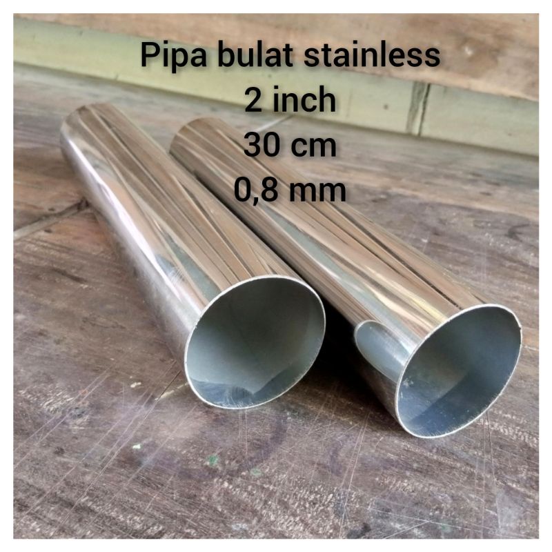 Jual pipa bulat stainless 30 cm x 0,8 mm x 2 inch | Shopee Indonesia