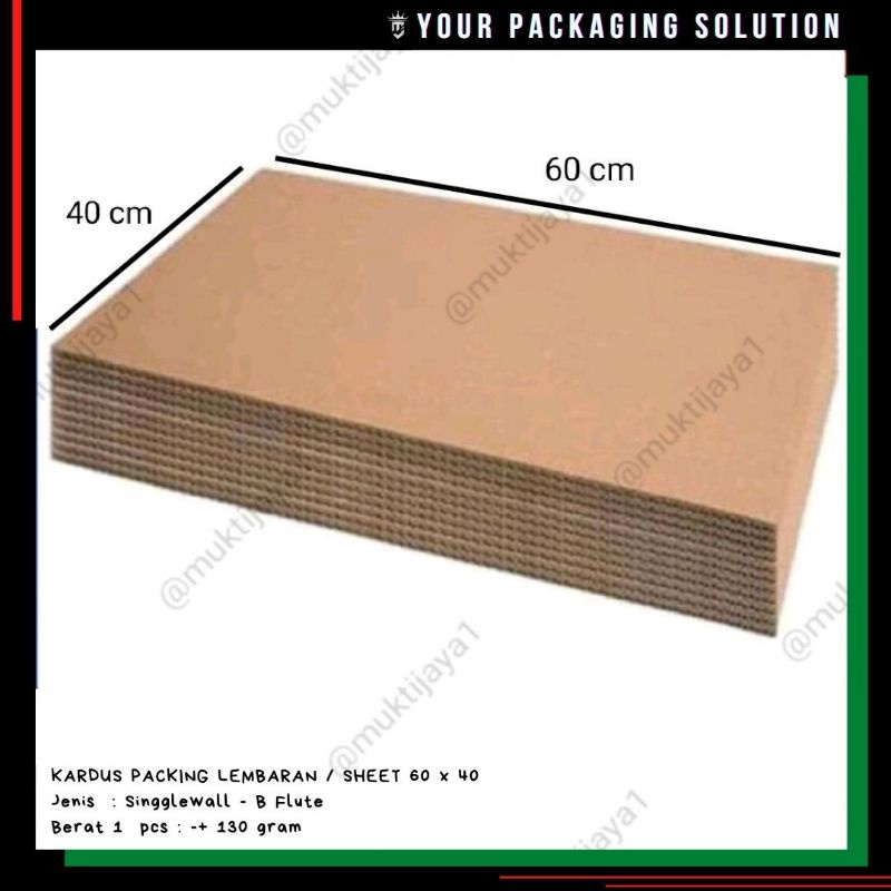 Jual Sheet Packing • 60x40cm • Kardus/ Karton Lembaran. | Shopee Indonesia