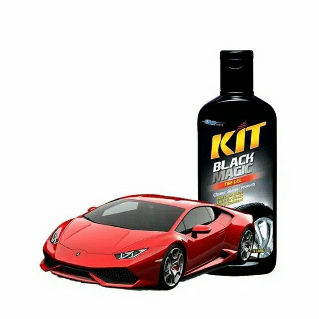 Jual Kit Black Magic Tire Gel 300 ml Semir Ban Kit Ban Botol 300ml ...