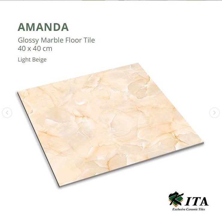 Jual Keramik Lantai Glossy Marble 40x40 Kita Amanda | Shopee Indonesia