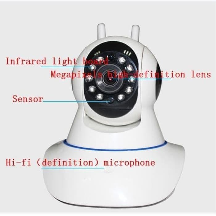 Jual wifi smart camera ip camera baby monitoring dual antenna V380 sale ...