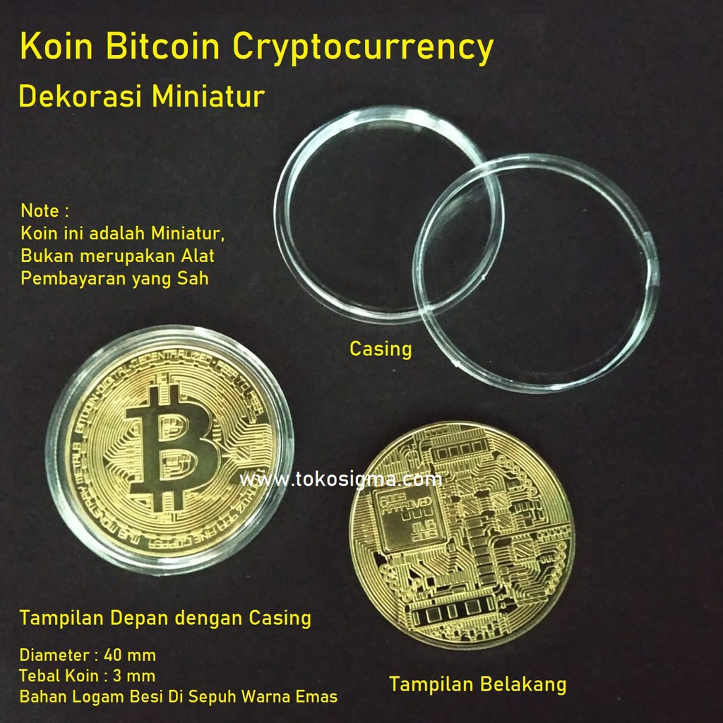 Jual Koin Fisik Miniatur Dekorasi Bitcoin Bit Coin Koleksi Uang Crypto ...