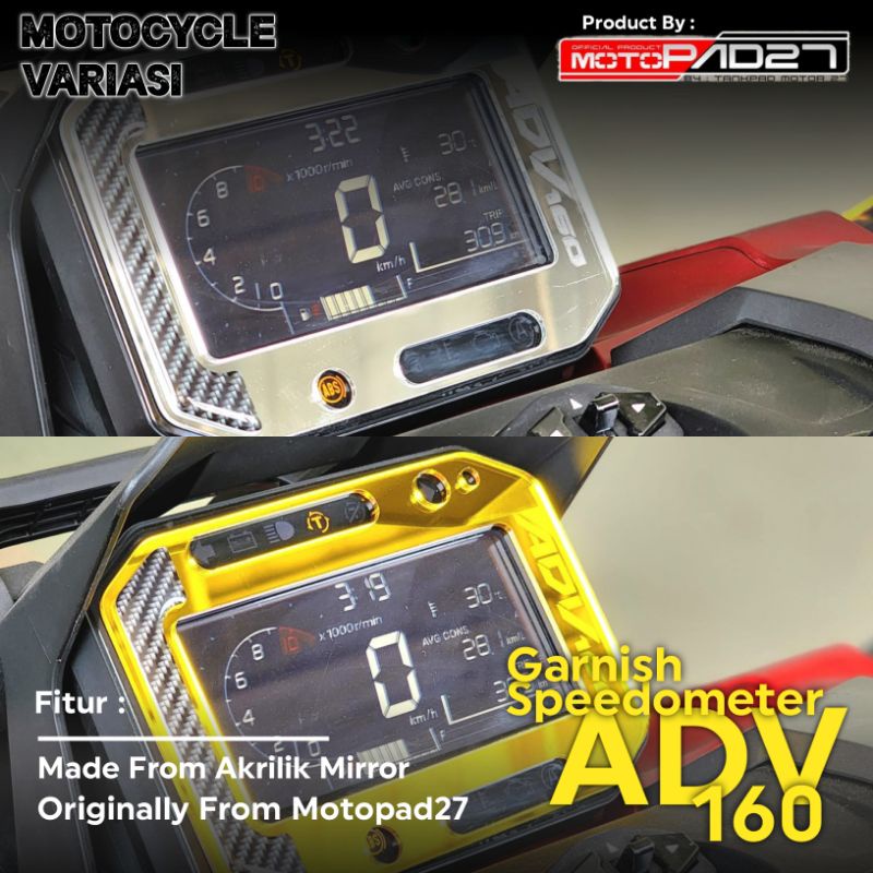 Jual Garnis Cover Speedometer ADV 160 Garnish Antigores Spidometer ADV ...