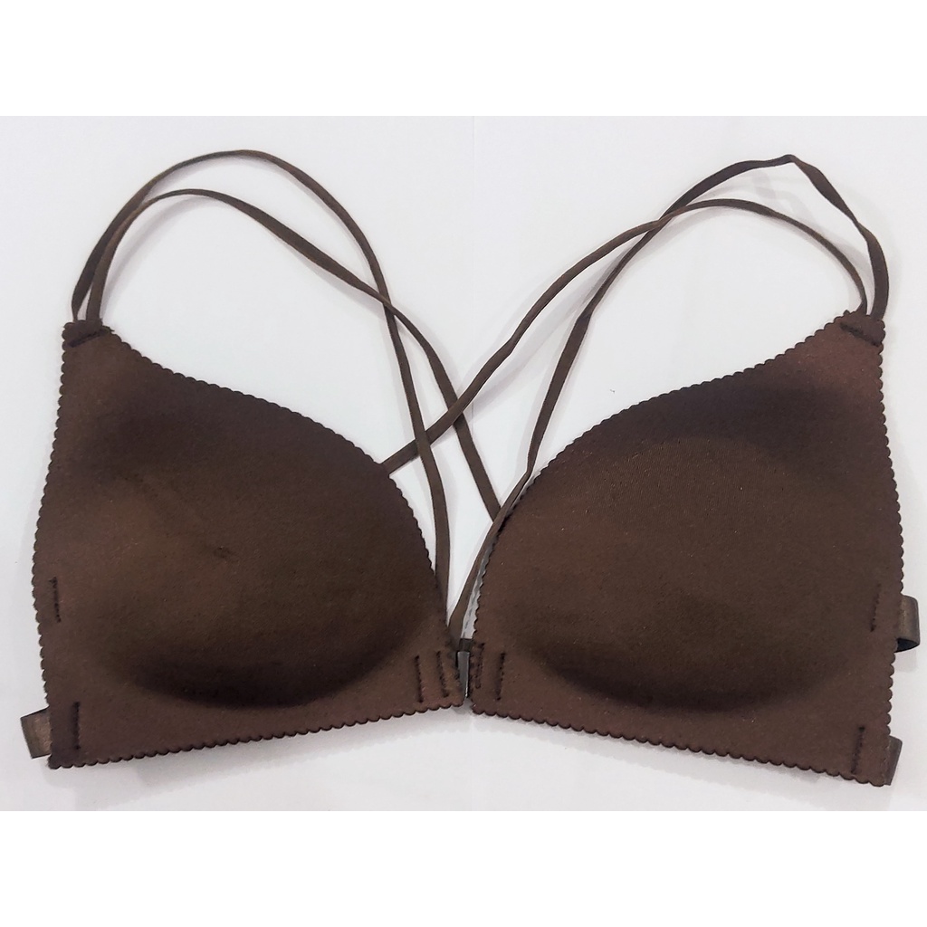 Jual Bra Wanita Bralette Push Up Tanpa Kawat Kancing Depan bra import ...