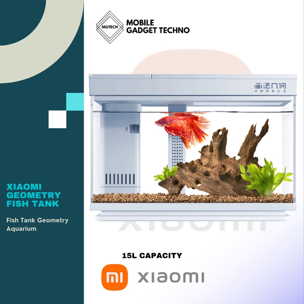 Jual Smart Geometry Fish Tank 15L Aquarium Ikan Akuarium Exploratory ...