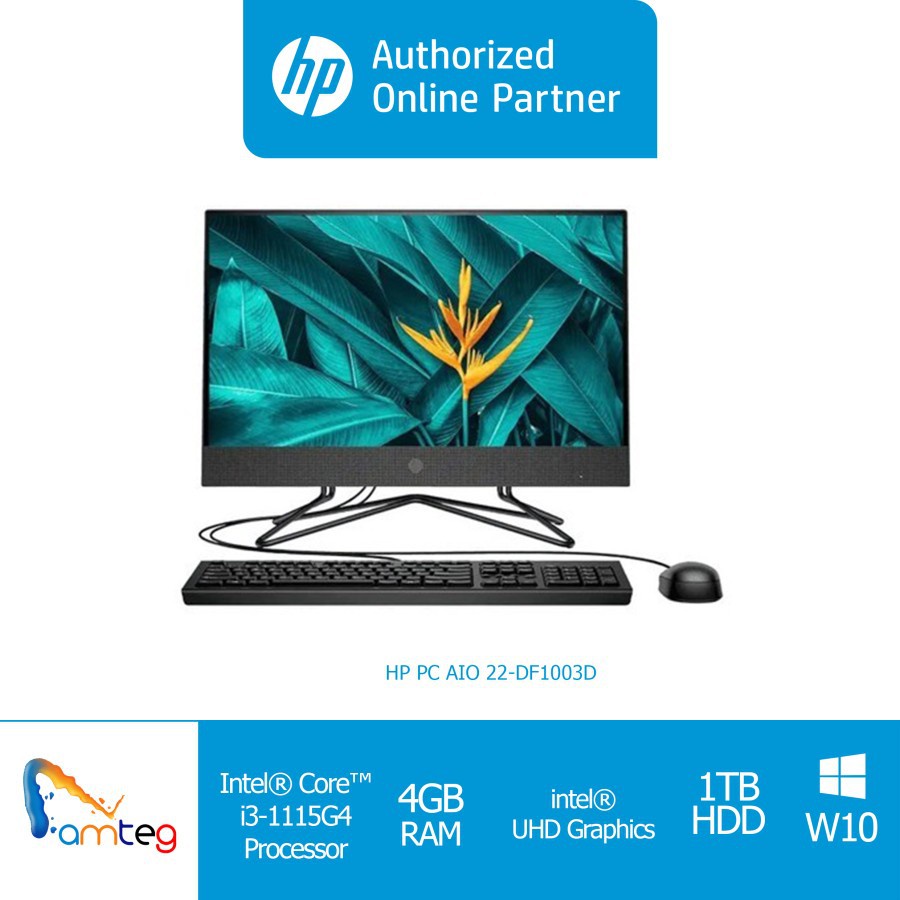 Jual HP PC AIO 22 DF1003D Intel Core i3 / 4GB / 1TB / WIN10 [39Y23PA ...