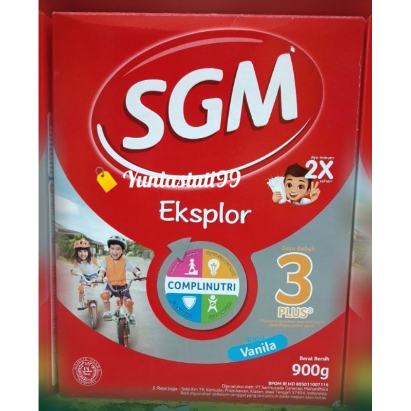 Jual SGM Eksplor 3 Plus Rasa Vanilla 900 gram | Shopee Indonesia